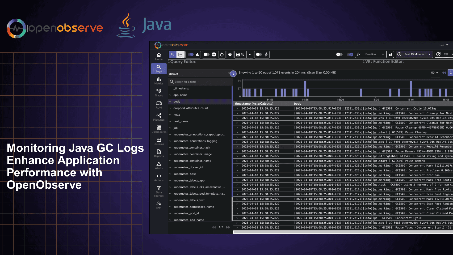 Monitoring Java GC Logs: Enhance Application Performance with OpenObserve