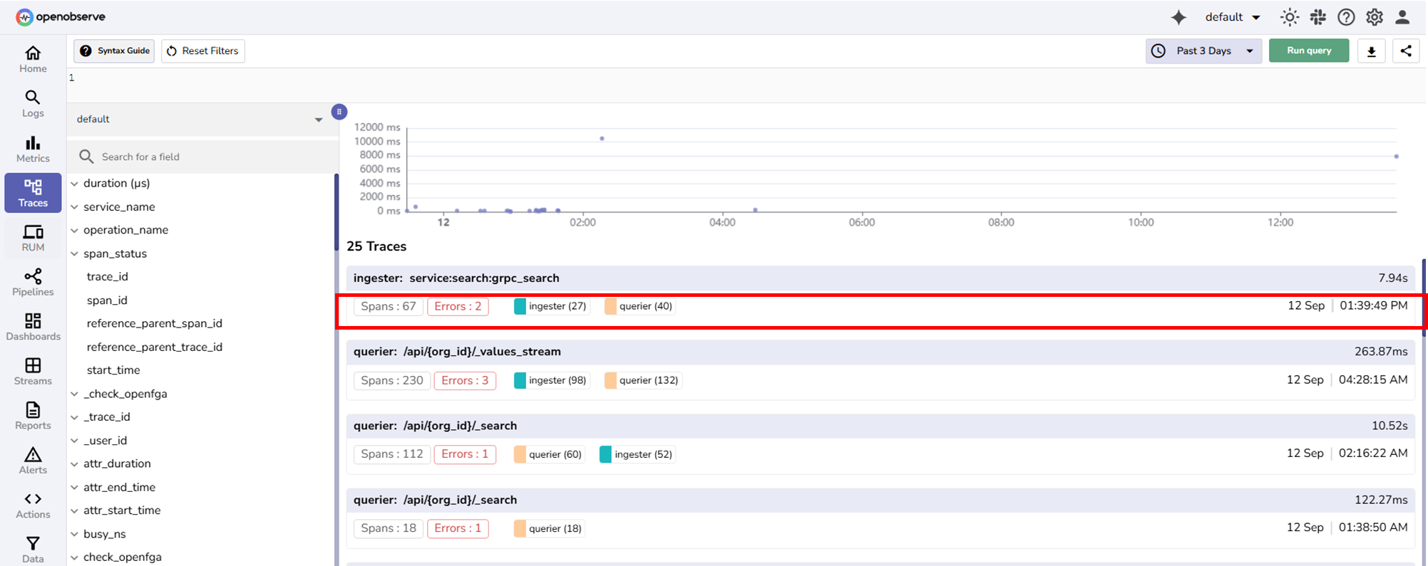 View and Configure Traces in OpenObserve - OpenObserve Documentation